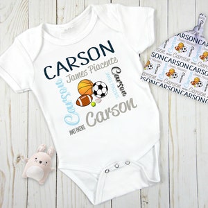 Sports Baby Gift Set, Sports Nursery Gift, Baby Boy Gift Set, Sports ...