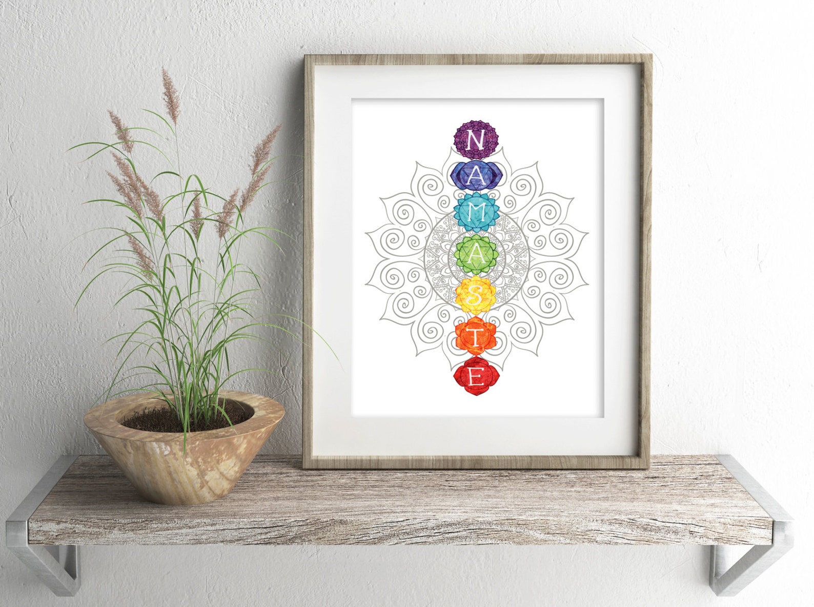 Chakra Print Chakra Print Namaste Wall Decor Yoga Wall - Etsy