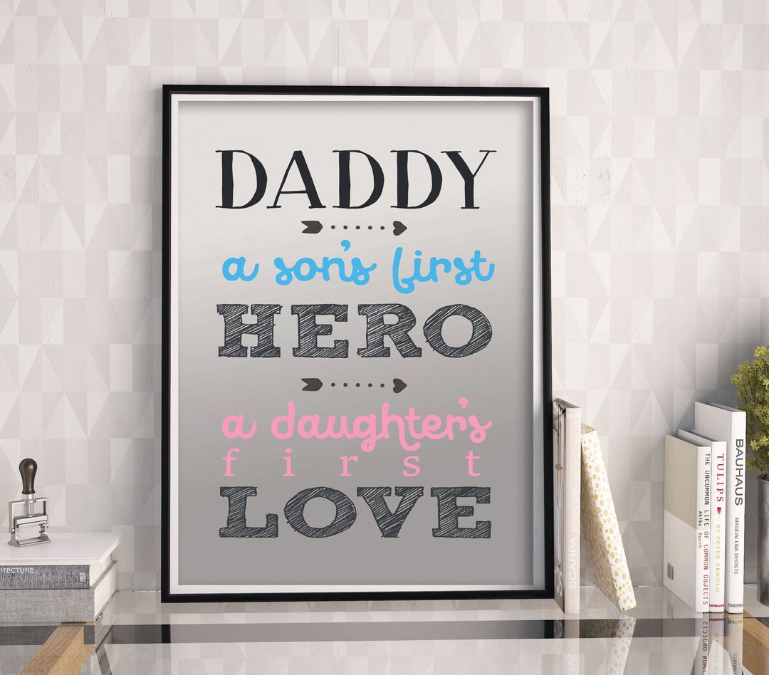Dad Quote Print - Fathers Day Print - 8x10 Printable Wall Art - Quote ...