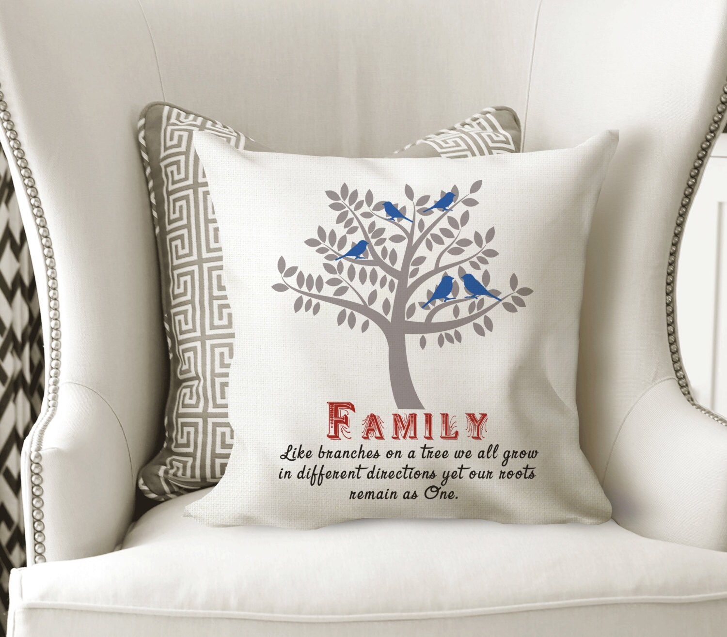 Family Tree Gift Personalized Throw Pillow Decorative | Etsy