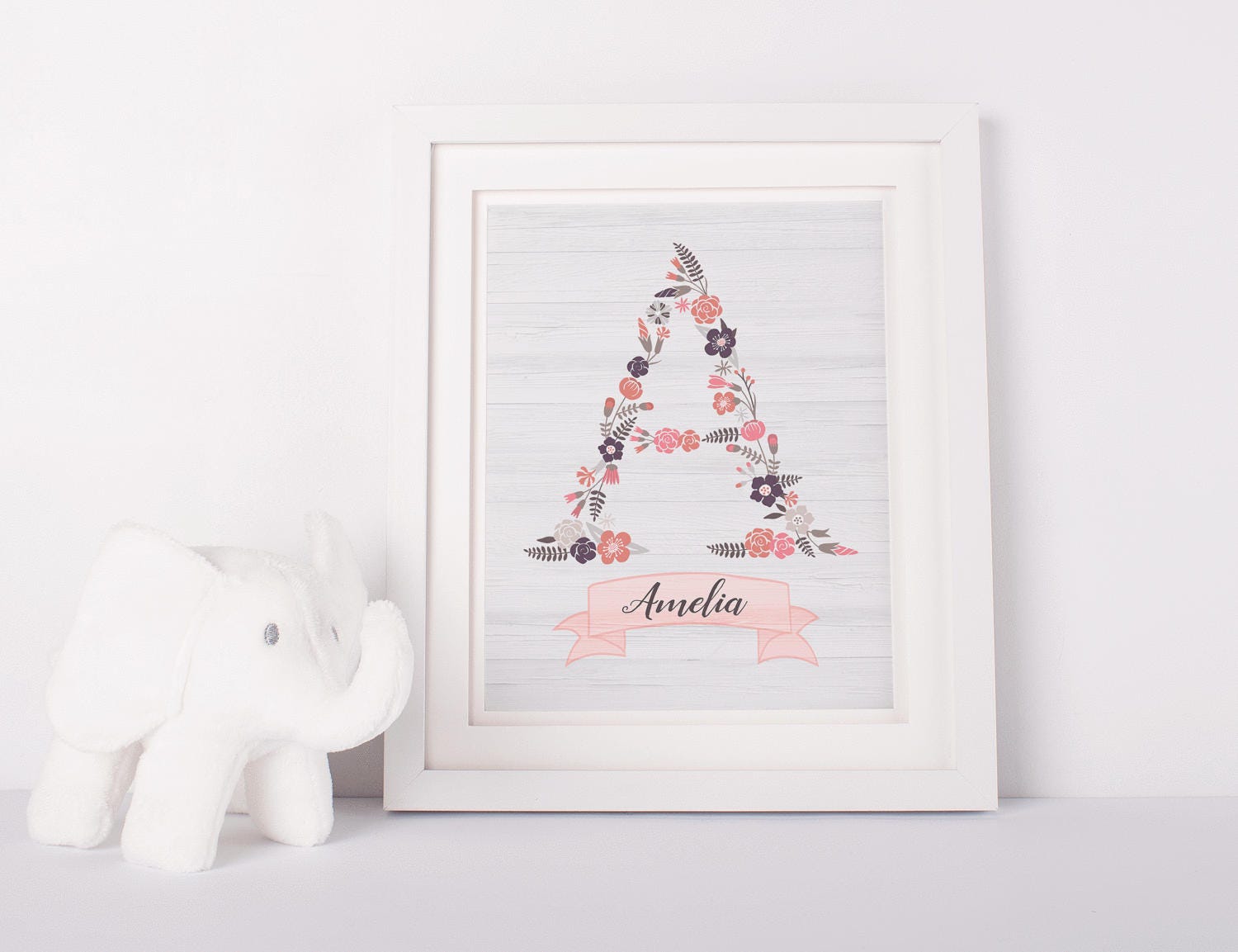 Baby Girl Nursery Wall Decor Baby Name Wall Art - Etsy