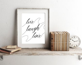 Printable Live Love Laugh Digital Download Typography - Etsy
