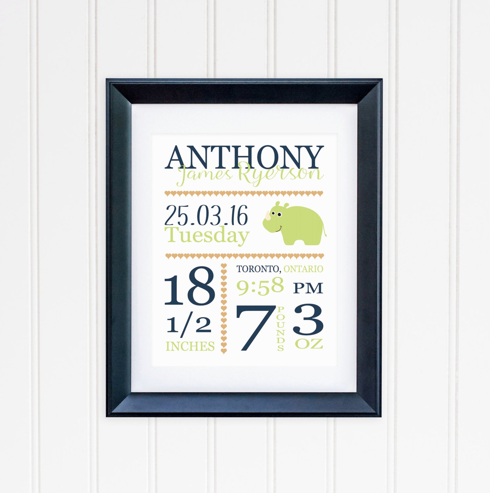 Baby Birth Stats Baby Boy Nursery Personalized Nursery Art - Etsy