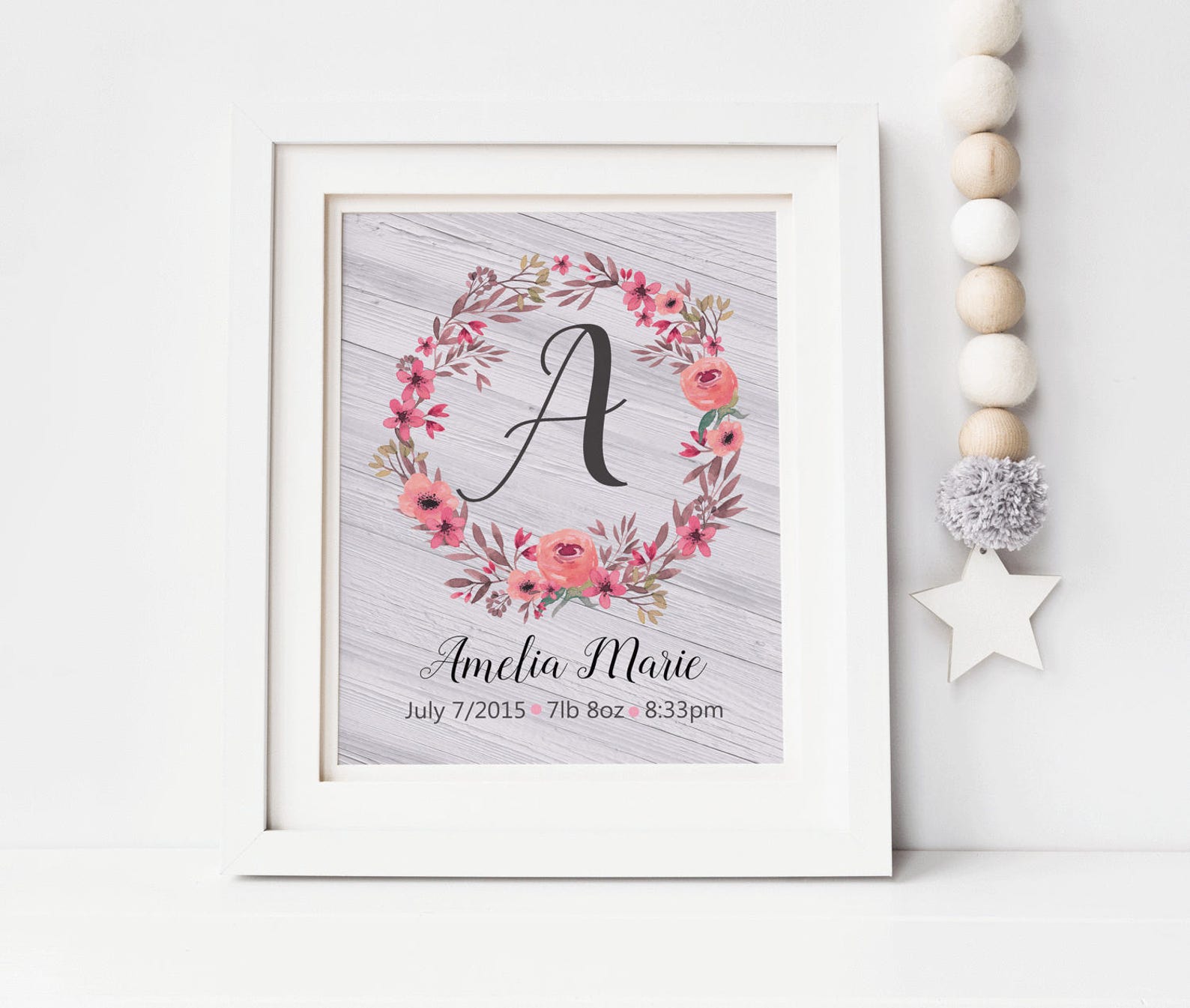 Baby Name Wall Art Personalized Baby Name Sign Baby Girl - Etsy