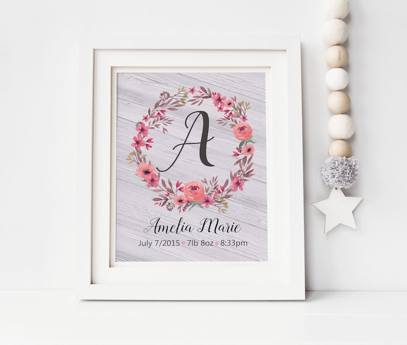 Baby Name Wall Art Personalized Baby Name Sign Baby Girl | Etsy