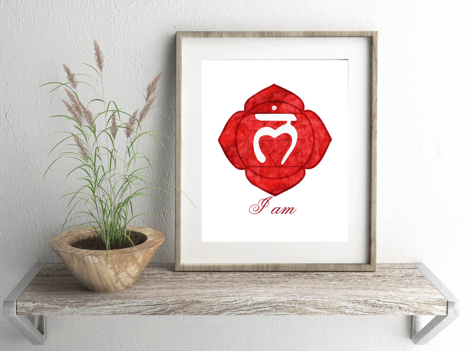 Root Chakra Wall Art Print - the First Chakra Art - Zen Decor - Reiki ...