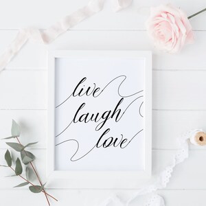 Live Laugh Love Print Instant Download Inspirational Printable Live ...