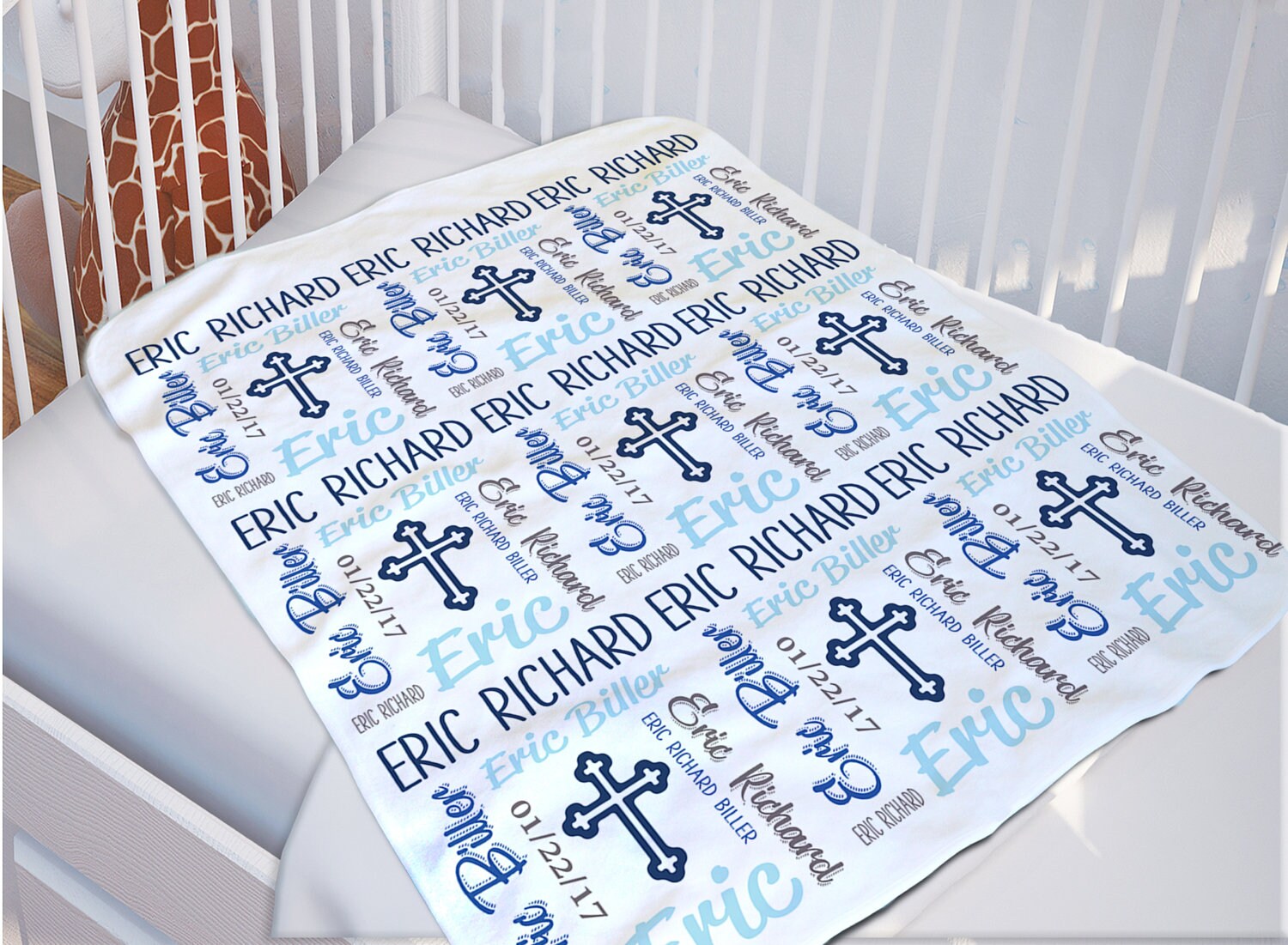 Personalized Baptism Blanket - Baptism Gift - Gift From Godmother ...