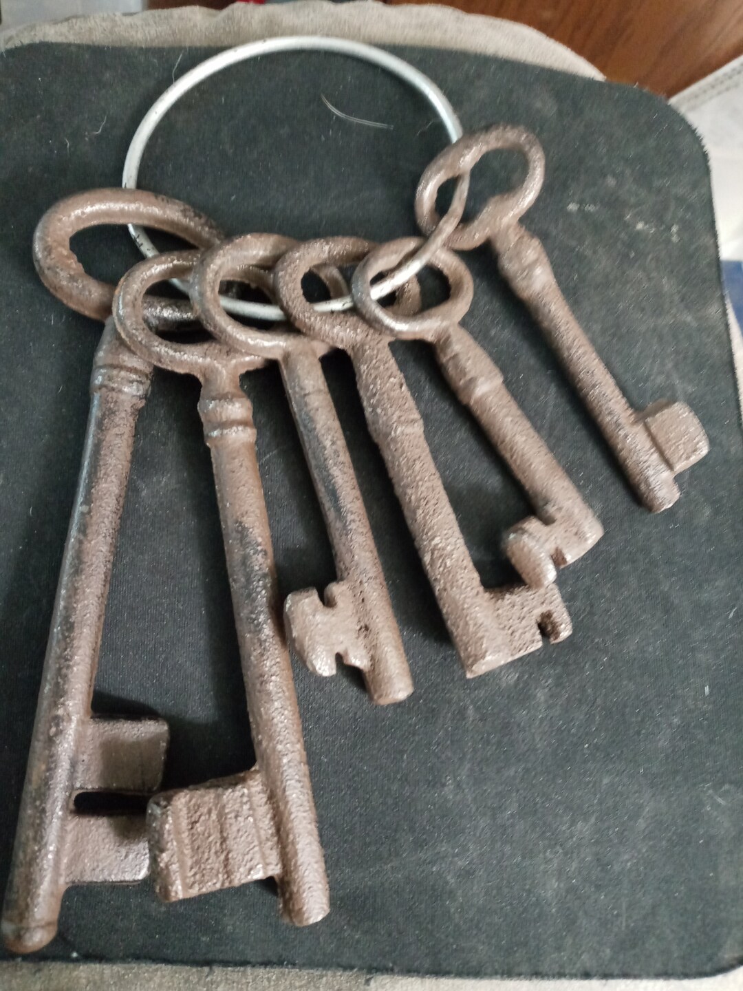 Halloween Dungeon Jailer Cast Iron 6 Keys on Ring - Etsy