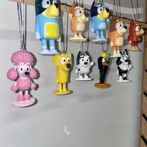 Bluey Set of 10 Childrens Characters Christmas Tree Decorations - Etsy