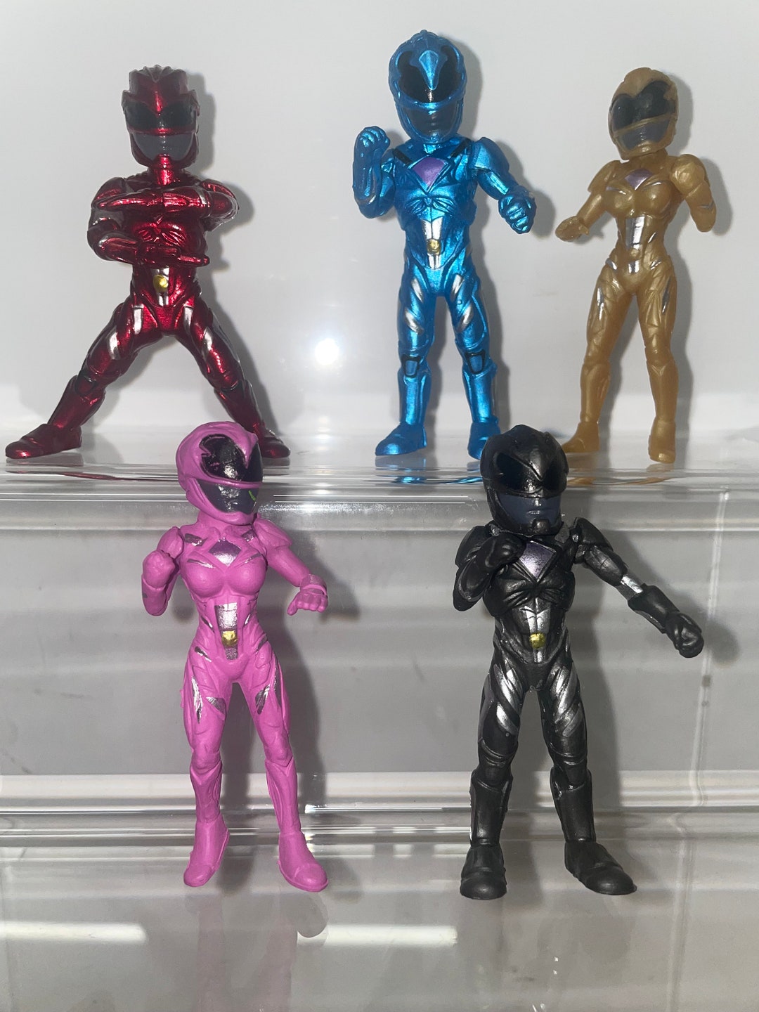 Power Rangers Set of 5 Plastic Cake Toppers - Etsy