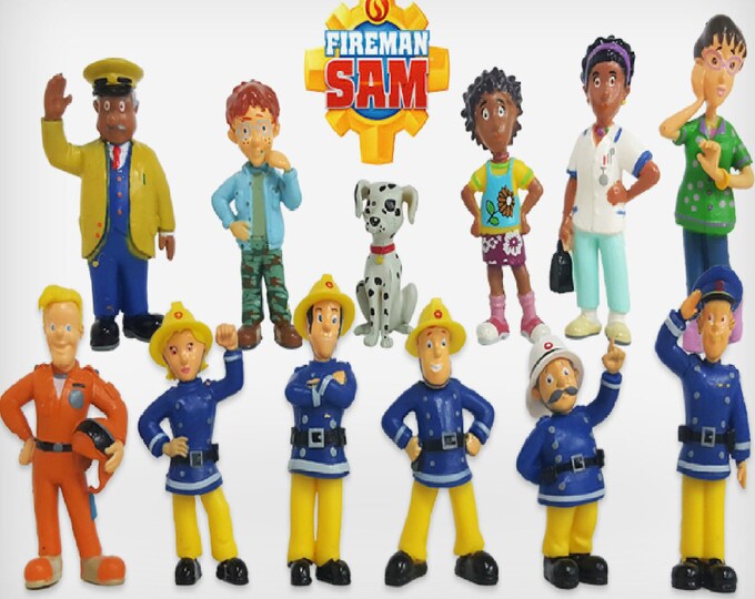 Mister A Gift Fireman Sam Set of 12 Plastic Cake Toppers - Etsy