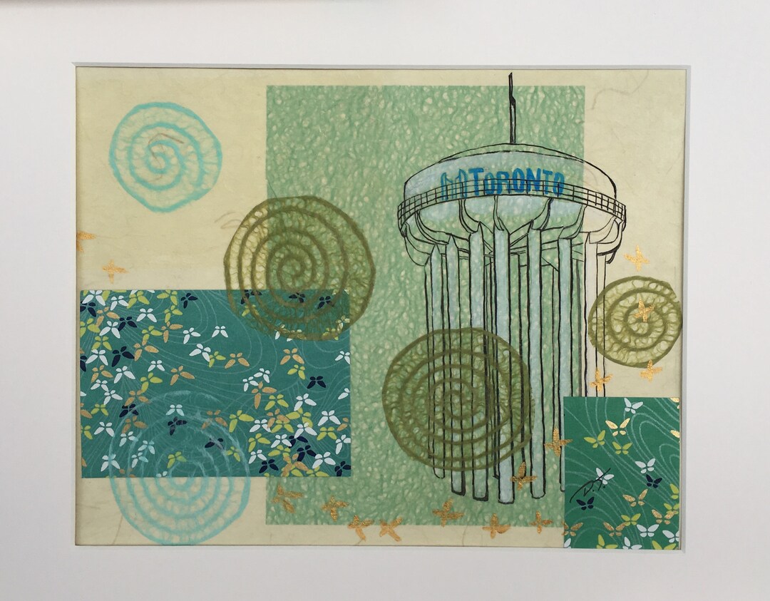 Toronto Water Tower Mixed Media Original Artwork 8 X 10 Inches - Etsy