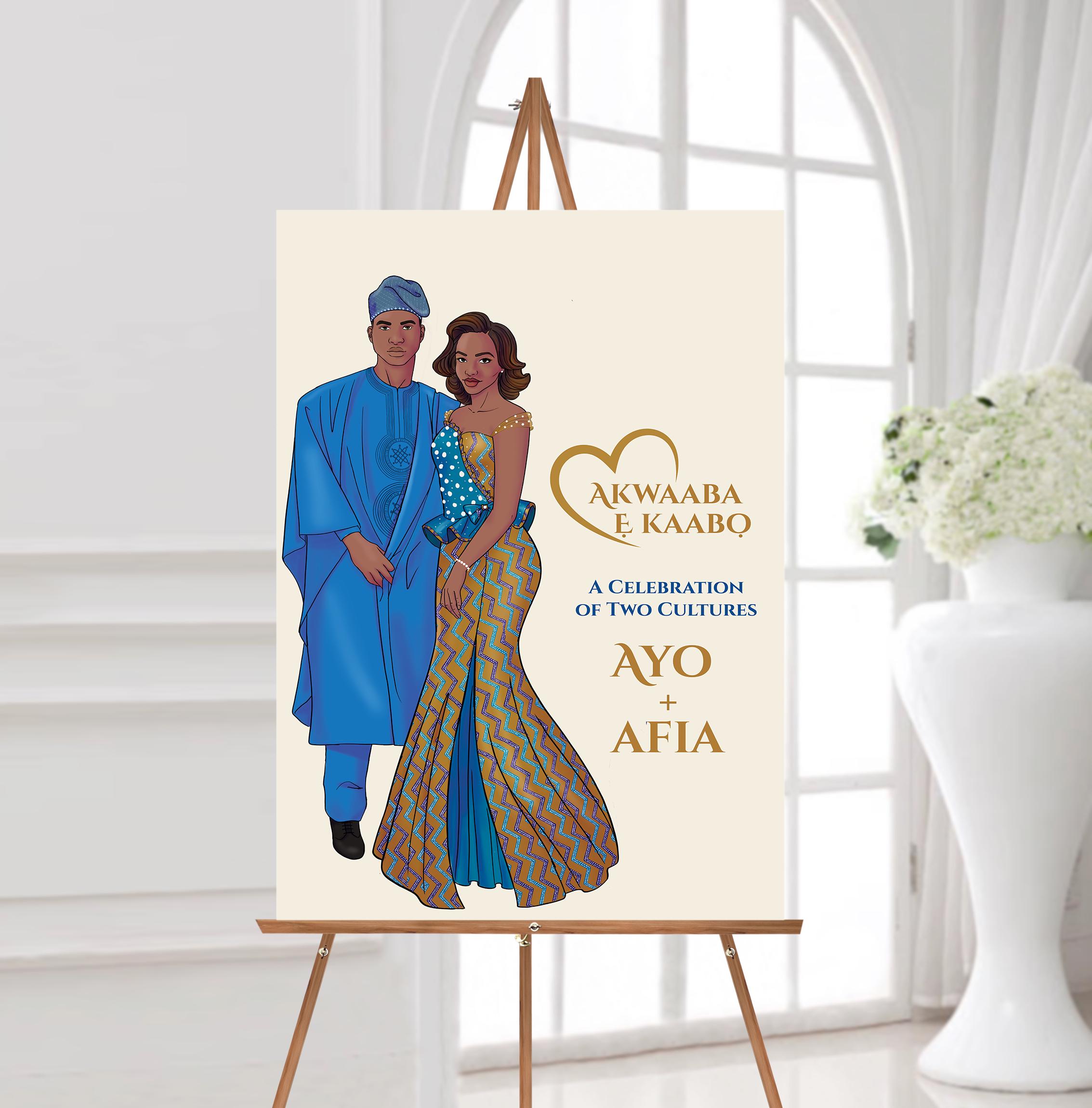 Ekaaba – African Wedding Welcome Sign | Yoruba & Akan Inspired ...