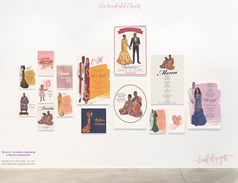 Akou digital File // Traditional Wedding Invitation // - Etsy Canada