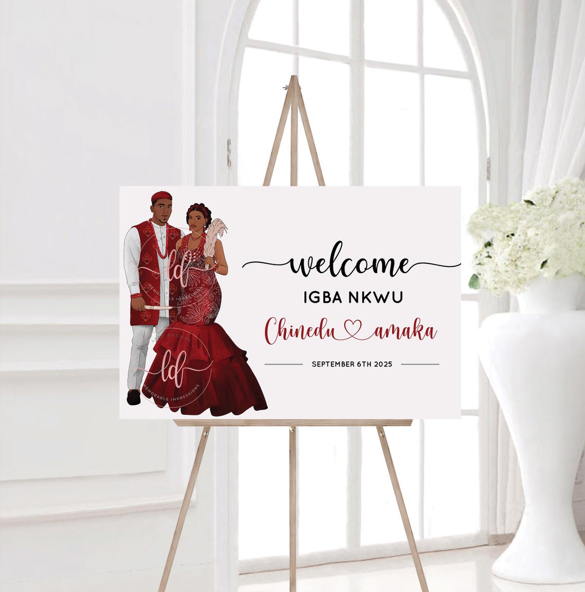 Igbo Wedding Welcome Sign: Nigerian Ceremony Decor (digital File) - Etsy