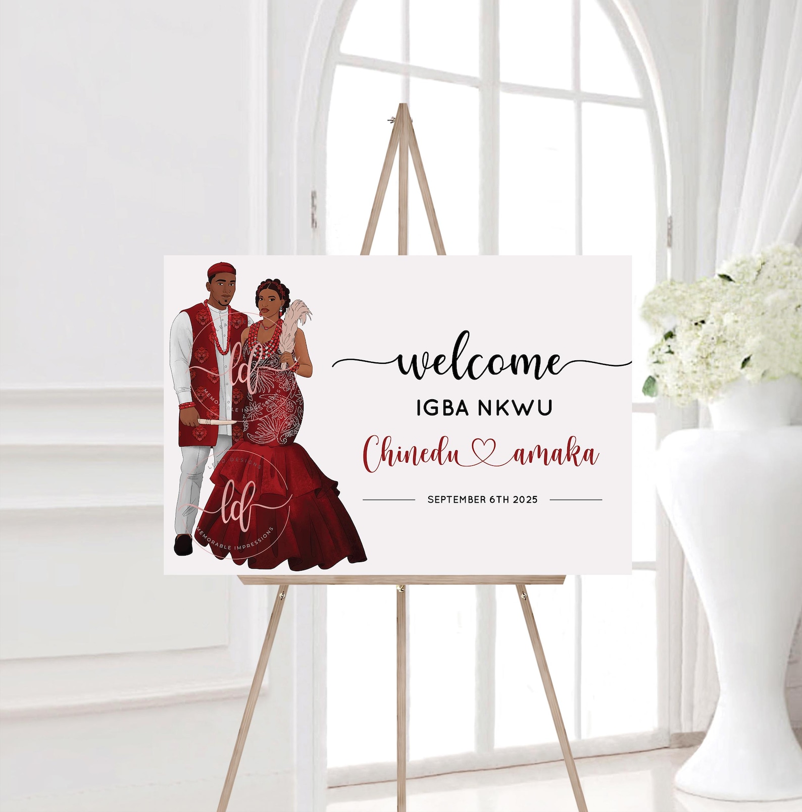 Igbo Wedding Welcome Sign | Nigerian Traditional Ceremony Decor ...