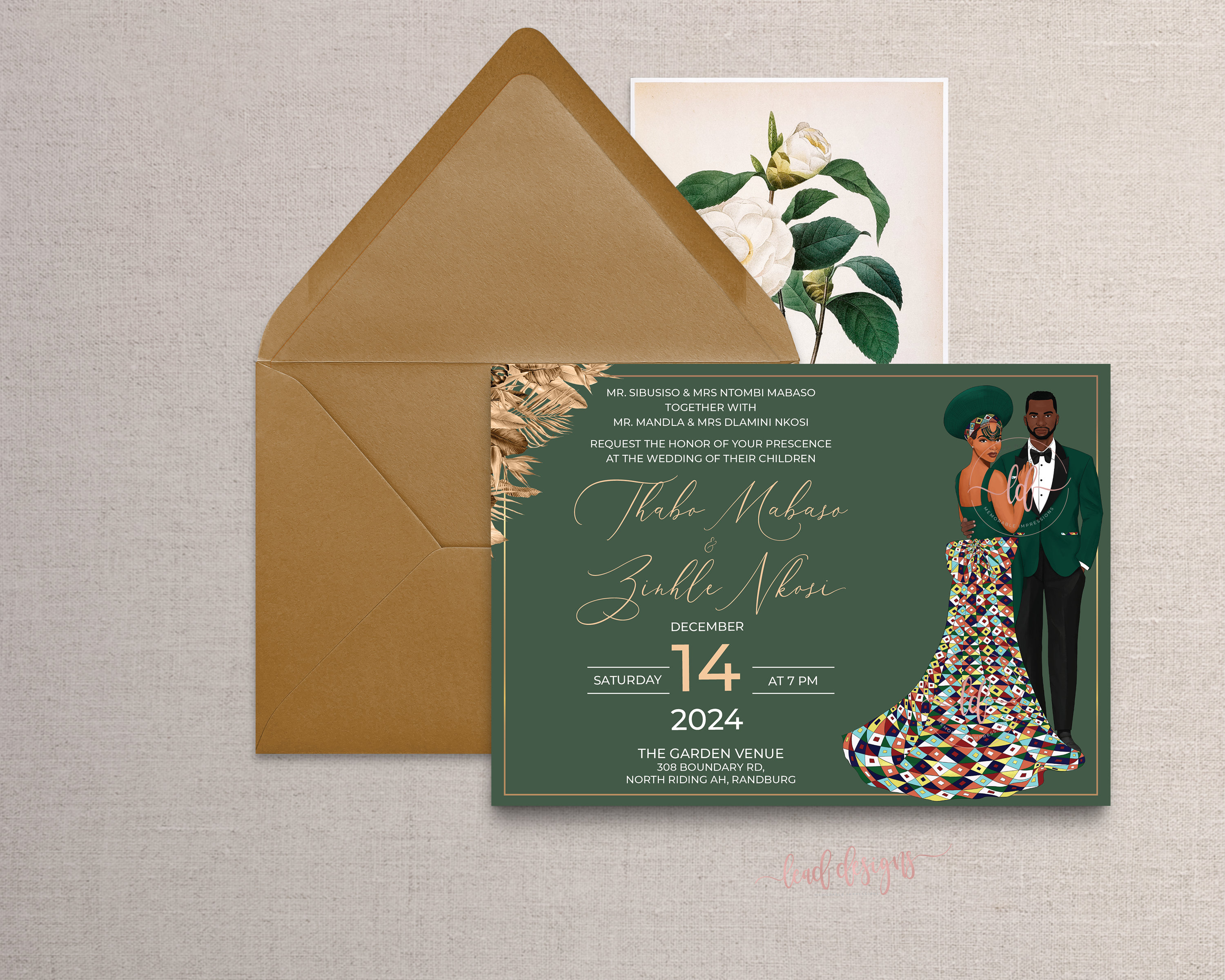 Zulu Wedding Invitation: South African Design (digital File) - Etsy