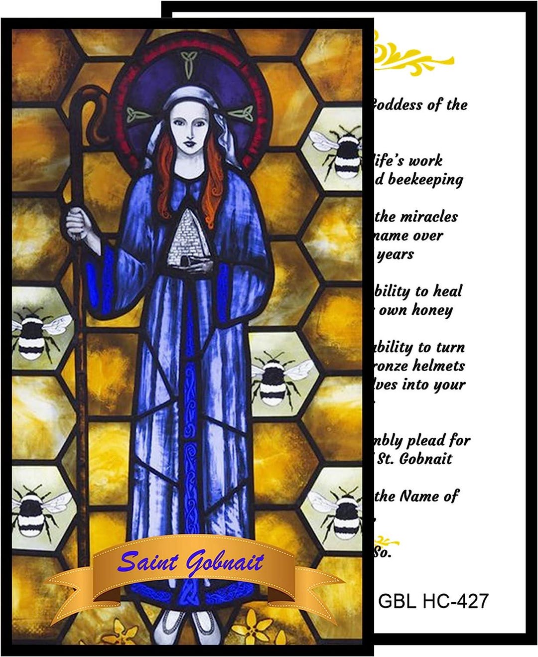 Saint Gobnait Mo Gobnat Abigail Deborah Patron of Bees and Beekepers ...