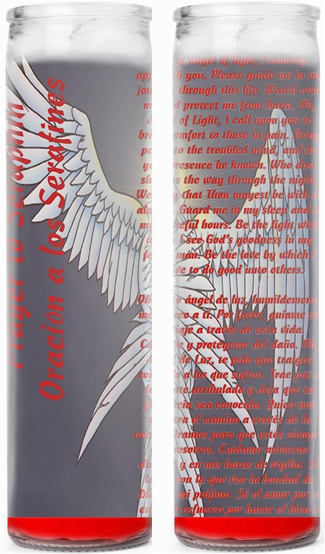 Seraphim the Fiery Ones Prayer Candles Set of Two 2 or Four 4 With ...