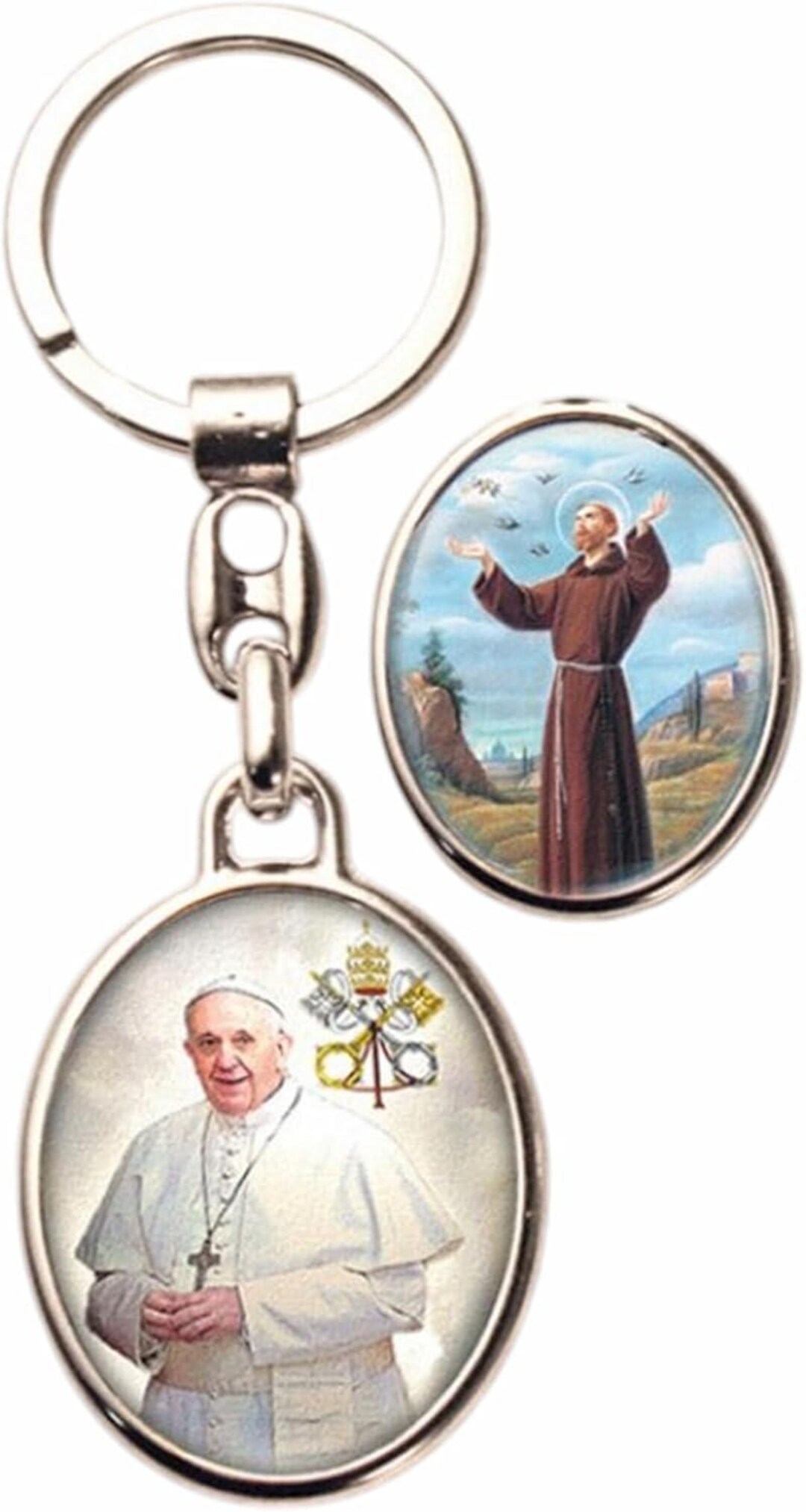 Pope Francis the Pope of the People Key Chain With Double Side Medal ...