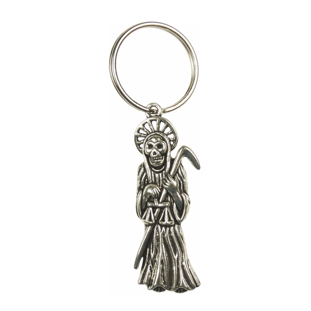 Santa Muerte Mexican Goddess of Death Figure Pendant Keychain Grim ...