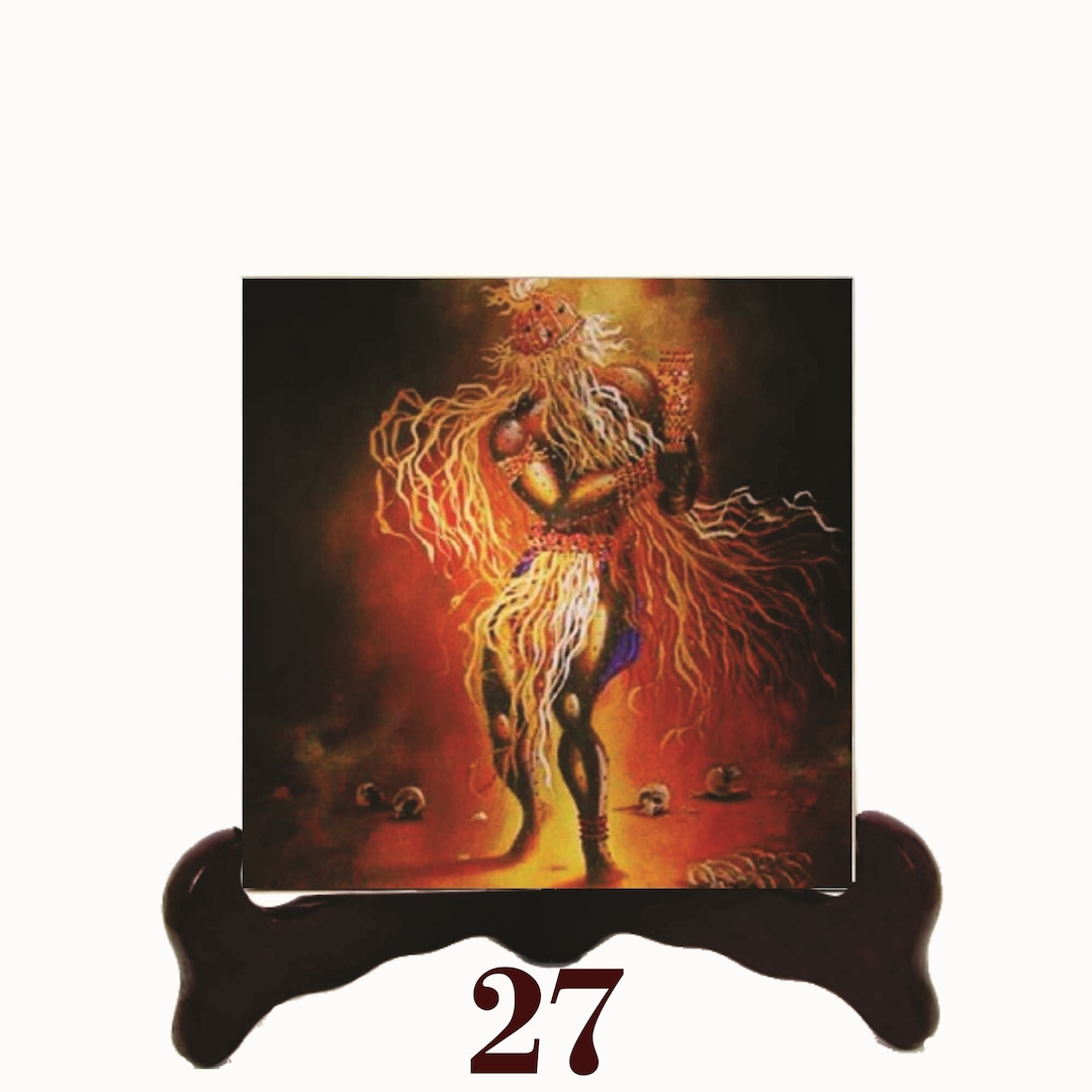 Chango Shangó Ṣango Xango Losa De Porcelana Santeria Altar Shrine Hecha ...