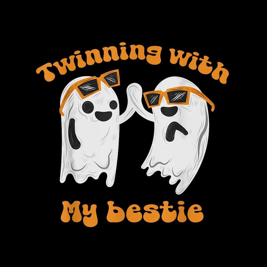 Twinning With My Bestie Halloween Ghost for Women and Men PNG. - Etsy