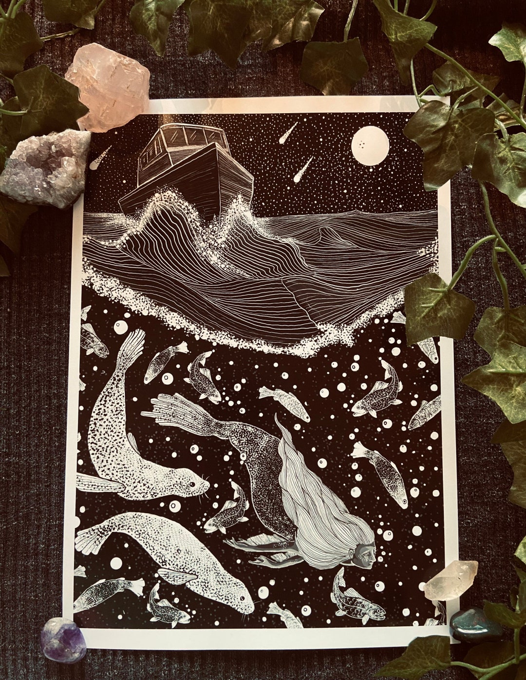 The Selkie Scottish Folklore Song of the Sea Fishing Art Décor ...