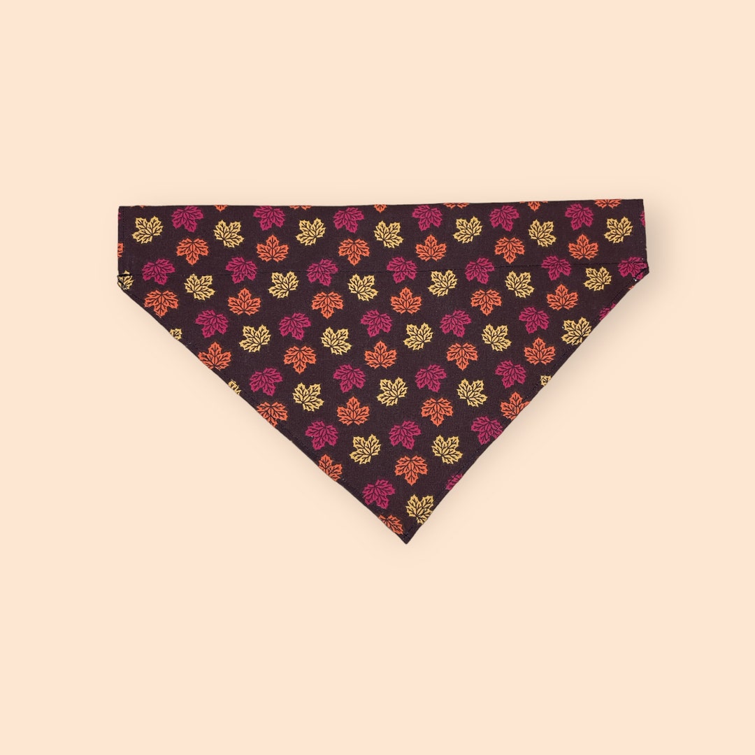 Fall Leaves Dog/cat/pet Bandana Slip on Cotton Bandana Scarf Cute ...