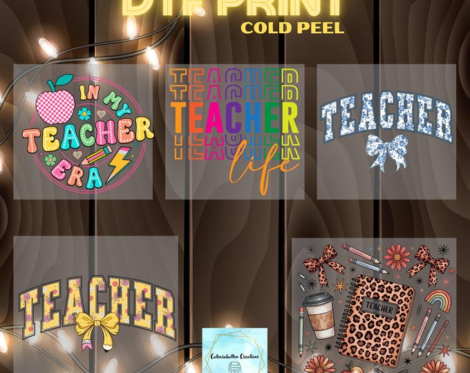 Cute Teacher DTF Prints, Teacher Designs - Etsy