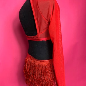 Jazz Dance Costume, Competition Dance Costume, Red Jazz Dance Costume ...