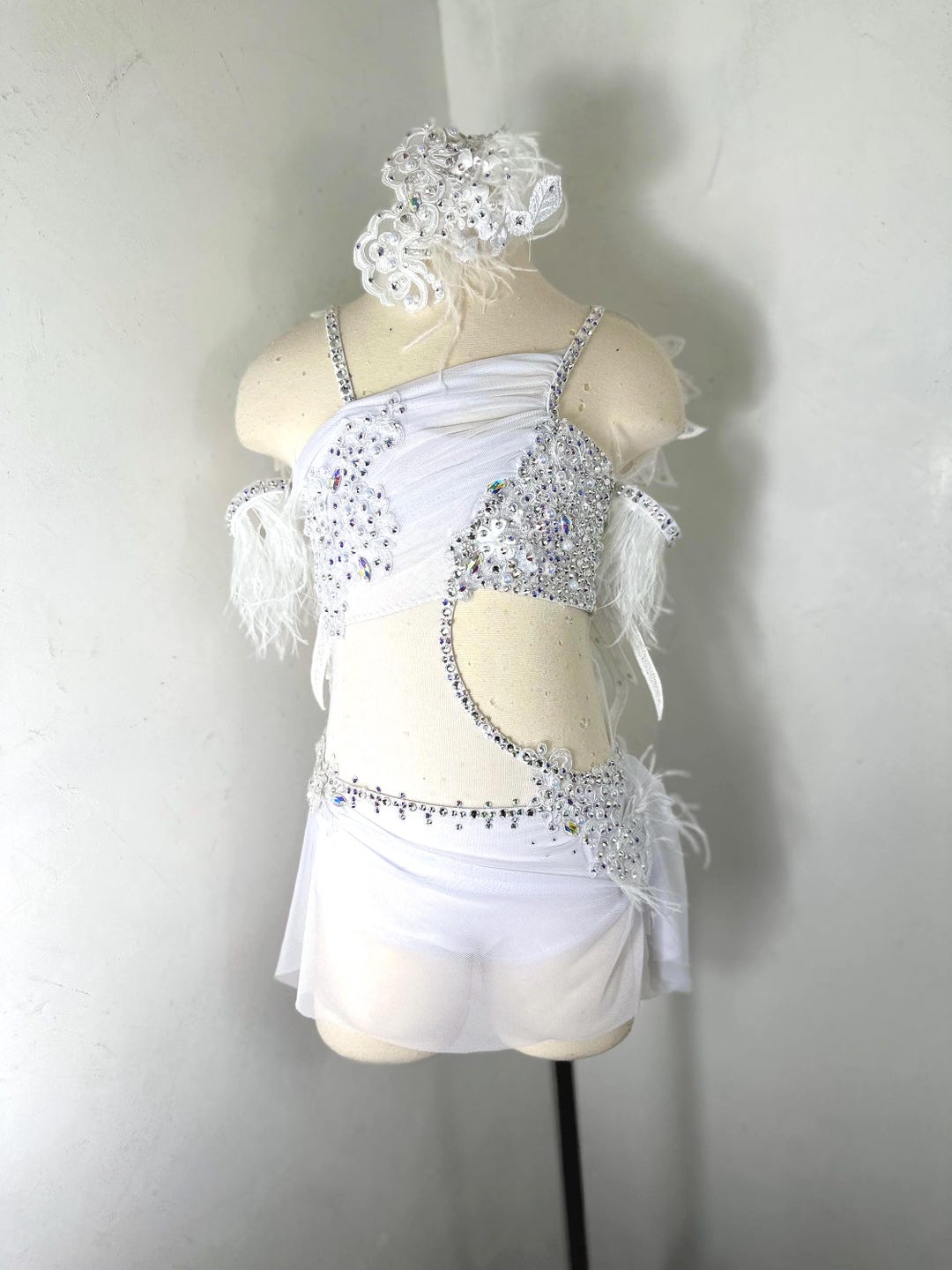 White Lyrical Solo Costume , Solo Costume, Custom White Lyrical Dance Costume, Competition Dance ...