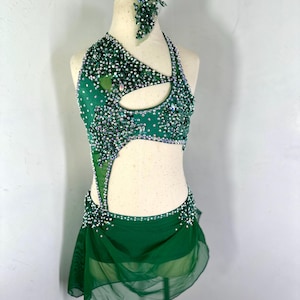Birdie Green Custom Dance Costume, Lyrical Dance Costume, Solo Dance ...