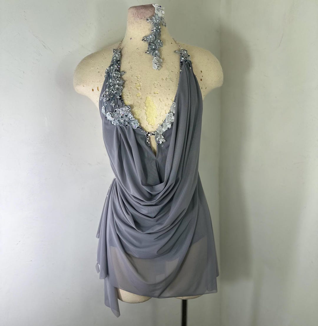 Custom Dance Dress, Draped Dance Costume, Custom Lyrical Dance Costume ...