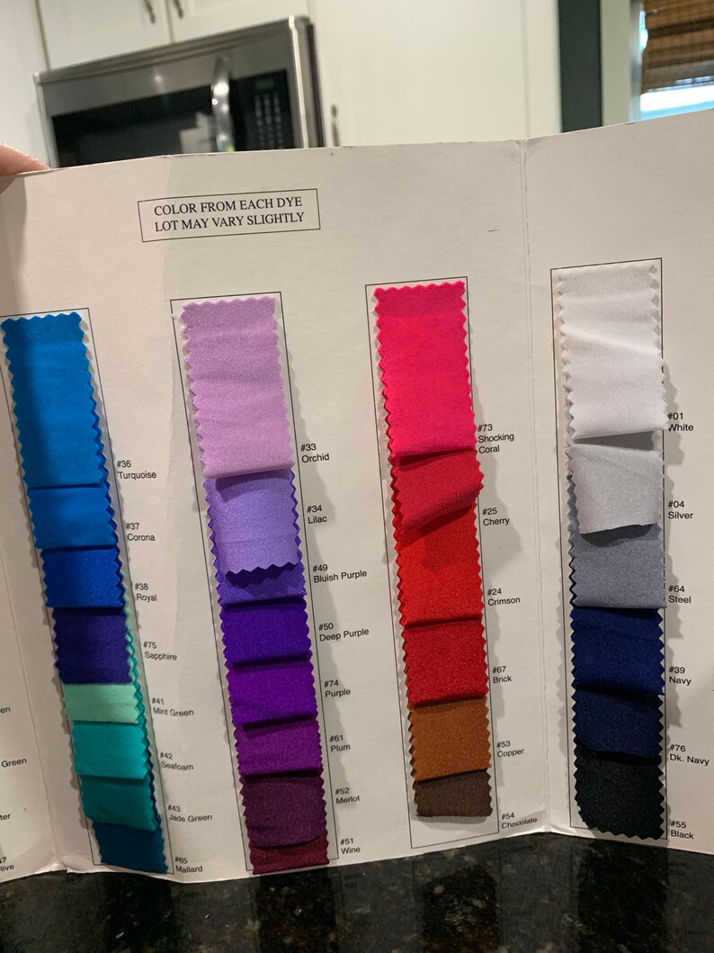 Order Fabric Color Swatch | Etsy