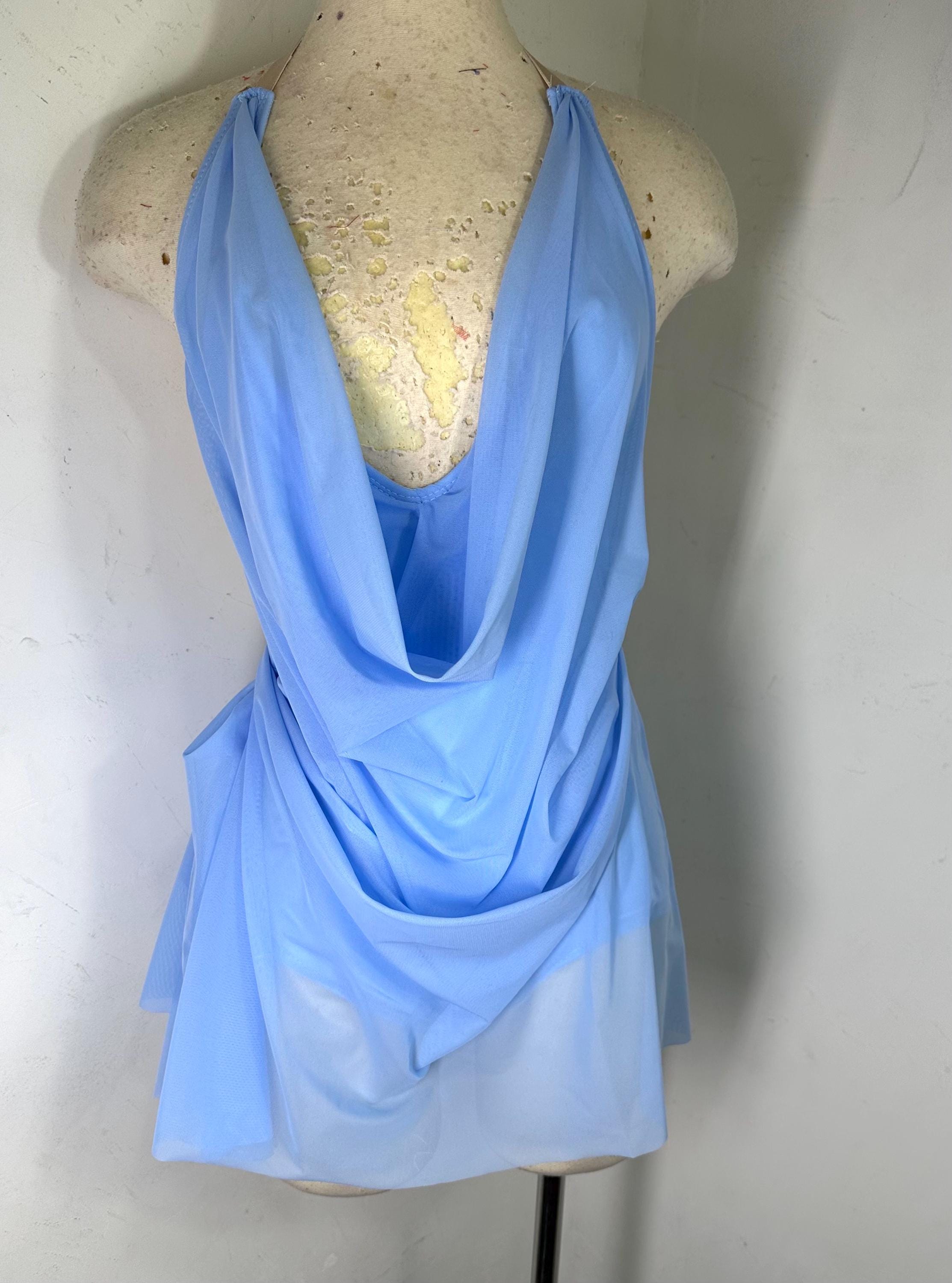 Custom Draped Dance Costume: Ombre or Solid Mesh, Lyrical & Competition ...
