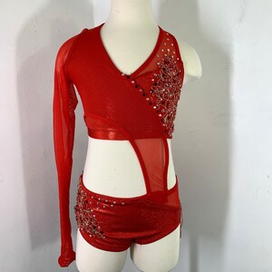 Jazz Dance Costume, Competition Dance Costume, Red Jazz Dance Costume ...