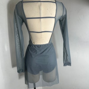 Contemporary Dance Costume, Grey Dance Costume , Solo Dance Costume ...