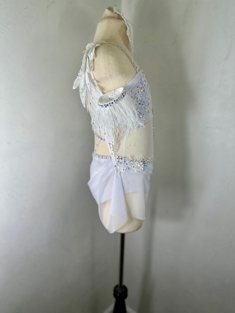 White Lyrical Solo Costume , Solo Costume, Custom White Lyrical Dance Costume, Competition Dance ...