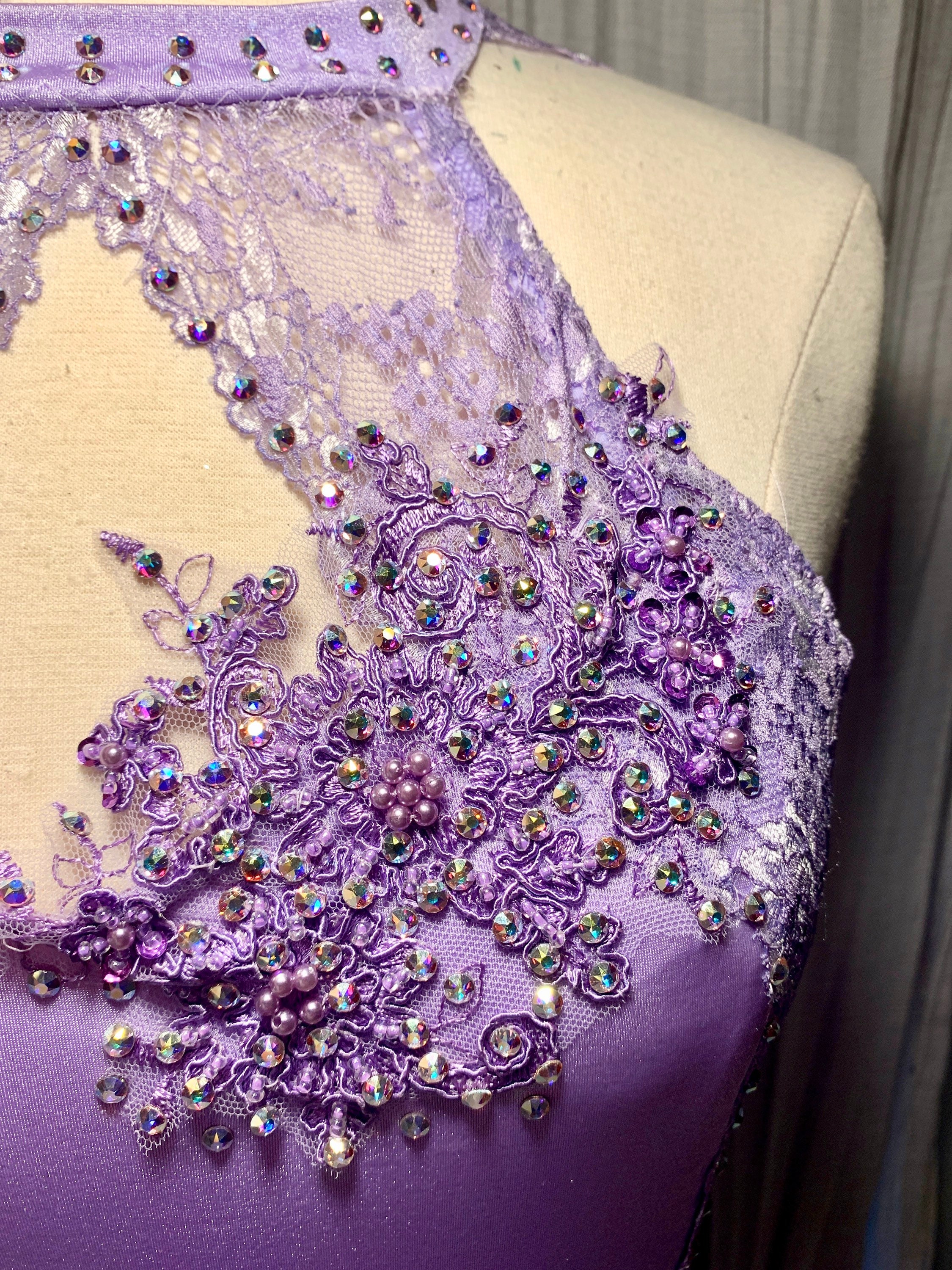 Lyrical Dance Costume lavender dance costume lace dance | Etsy