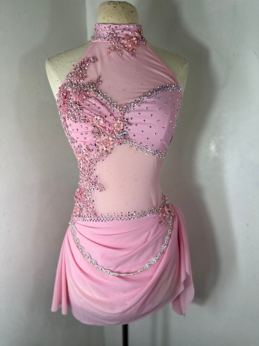 Pink Lyrical Dance Costume, Custom Lyrical Dance Costume, Competition ...