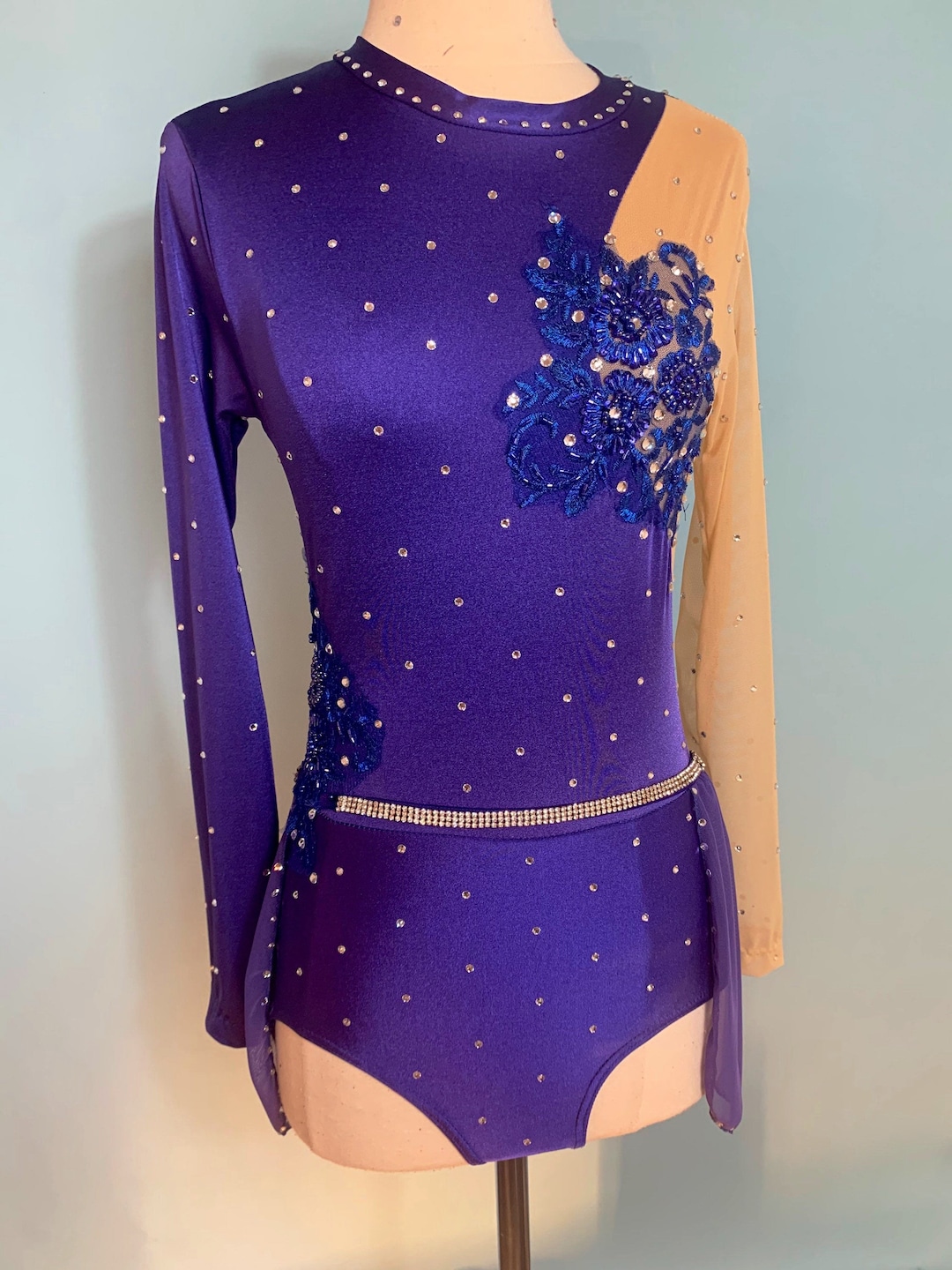 Jazz Dance Costume, Musical Theatre Costume, Custom Dance Costume, Blue ...