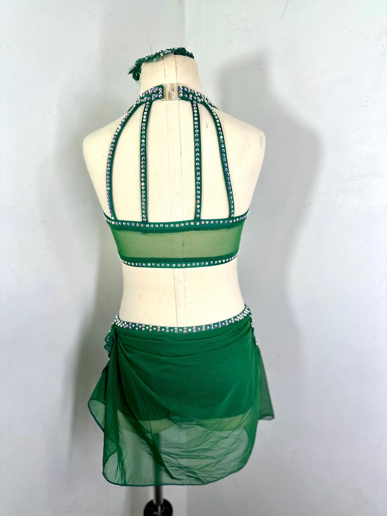 Hunter Green Lyrical Dance Costume, Custom Made Competition Dress - Etsy