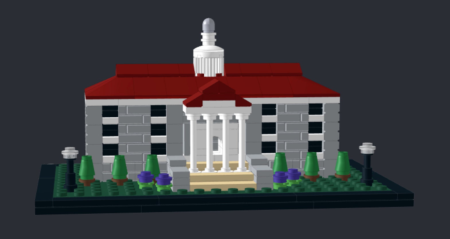 Wilson Hall - Custom Set With Authentic Bricks & Building Instructions ...
