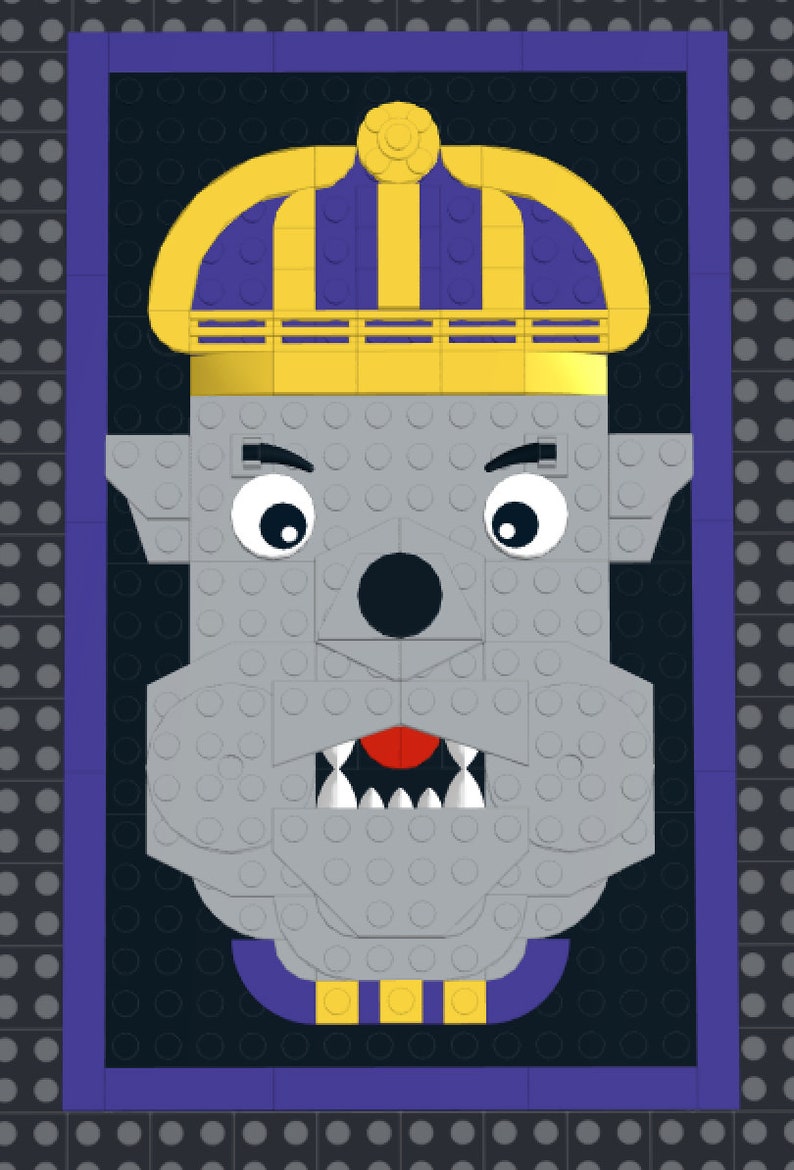 Duke Dog Face Plate Custom Set With Authentic Bricks & - Etsy