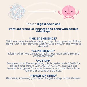 After Shower Check List Step by Step Guide Great for Adult ADHD, Autism ...