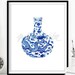 Vase Painting Blue White Chinese Art Prints Willow Style Asian - Etsy