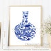 Vase Painting Blue White Chinese Art Prints Willow Style Asian - Etsy