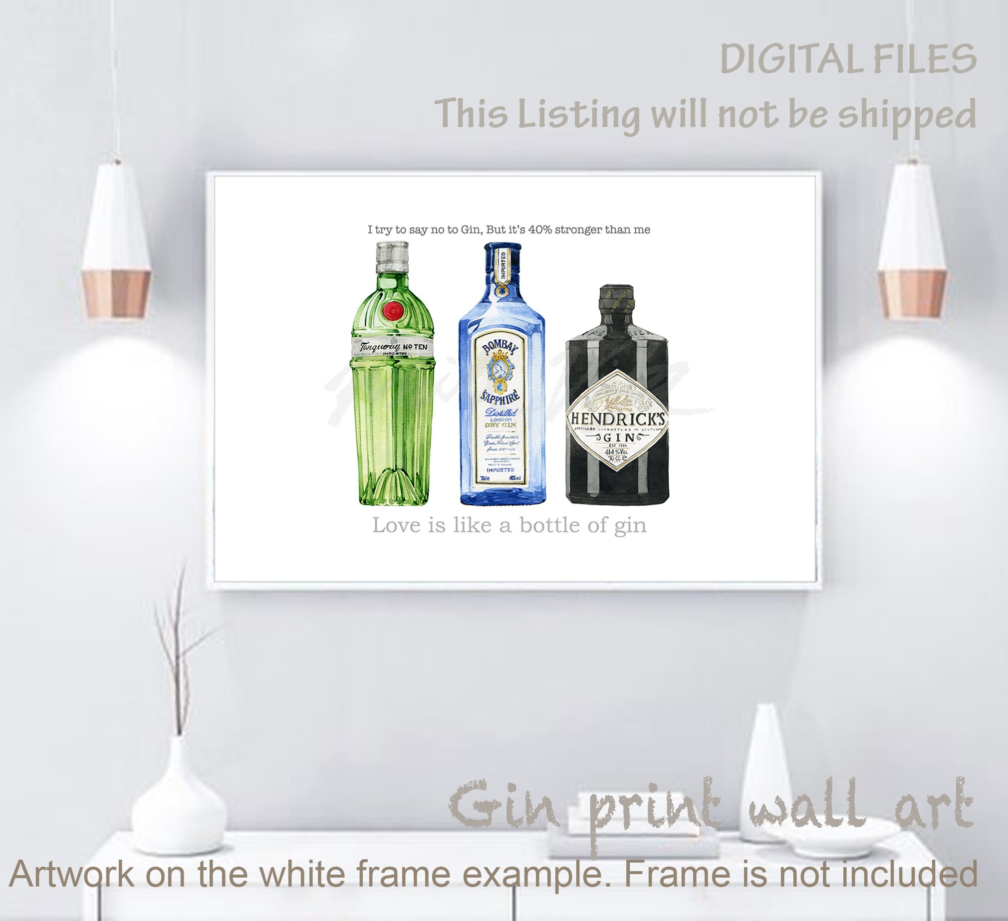 Cocktail Art Alcohol Print Bar Wall Art Gin Lover Gift | Etsy